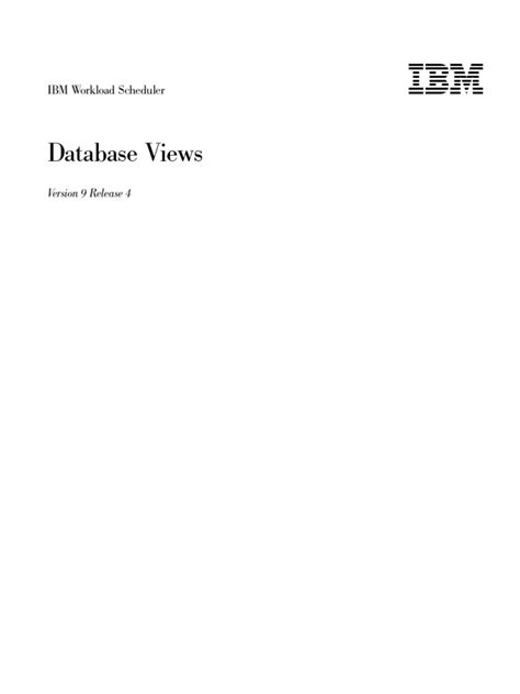 Ibm Workload Scheduler 94 Database Views Awsdvmst Pdf Databases