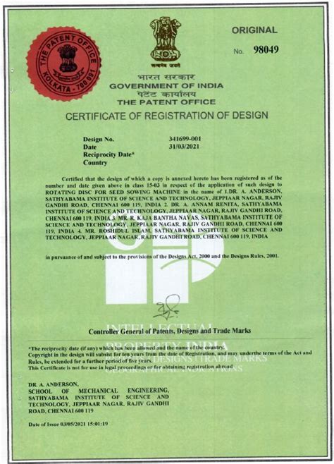 Dr Anderson A On Linkedin Received A Design Patent Grant On Agricultural Equipment 21 Comments