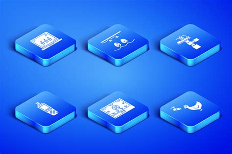 닭 농장 및 카메라 세트 스마트 농업 기술 휴대용 센서 구근 식물 및 자동 관개 스프링클러 아이콘 벡터 3차원 형태에 대한 스톡 벡터 아트 및 기타 이미지 Istock