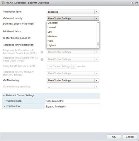 How To Disable VMware HA For Individual VM Using VM Overrides Option