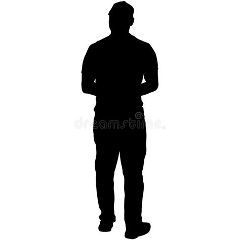 Man Walking Forward Isolated Silhouette Front View Stock Vector Illustration Of Body Model