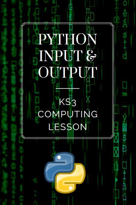 Python Input And Output Lesson Teaching Resources Python
