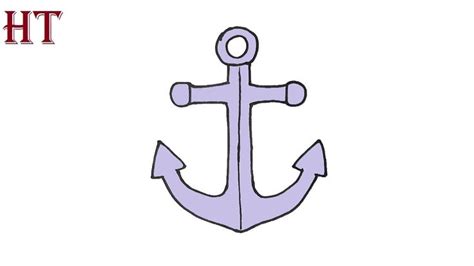 How To Draw An Anchor Easy Step By Step Step By Step Drawing Easy Drawings Drawings