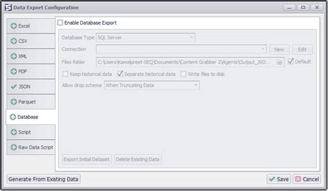 Exporting Data Legacycompatibility Mode