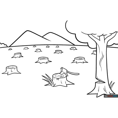 Deforestation Drawing Ideas
