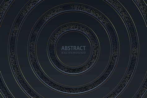 골드 요소와 기하학적 블랙 럭셔리 배경 종이 컨셉 디자인을 잘라 기하 도형에 대한 스톡 벡터 아트 및 기타 이미지 기하 도형 원형 패턴 Istock