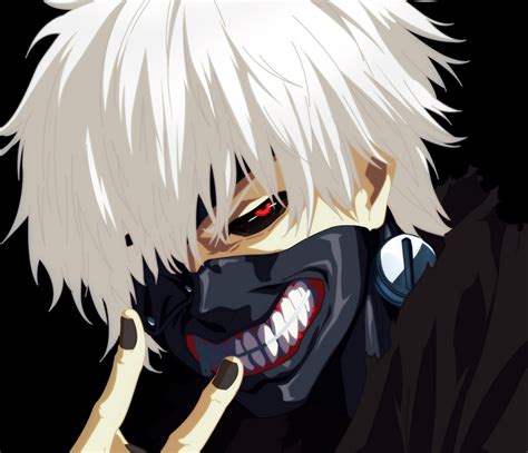 Ken Kaneki With White Hair And Mask From Tokyo Ghoul Hd Wallpaper