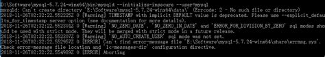 Mysql 安装问题二：mysqld Cant Create Directory Esoftwaremysql 5724