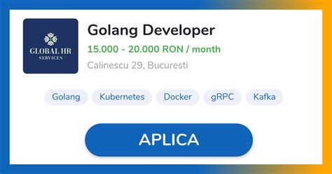 golang developer job in bucuresti global hr services s r l