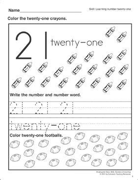 Counting 21 25 Kindergarten Basic Skills Numbers And Counting