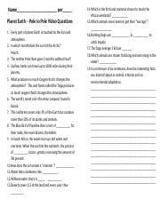 Pole To Pole Video Introductory Questions Docx Name Per Planet Earth Pole To Pole Video