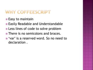 Coffee Scripts With Rails PPT