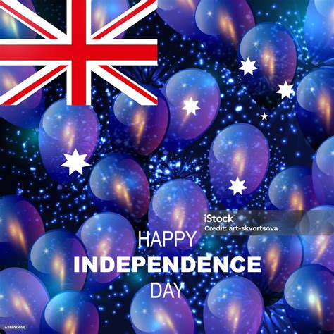 해피 독립기념일 전국 축하 오스트레일리아 국기 색상 인사말 카드 1월에 대한 스톡 벡터 아트 및 기타 이미지 1월 Australia Day 공휴일 Istock
