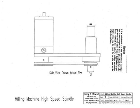 High Speed Auxiliary Mill Spindle Plans