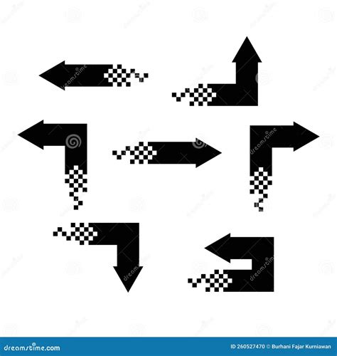 Set Of Digital Tech Arrow Vector Illustration Stock Vector Illustration Of Forward Cursor