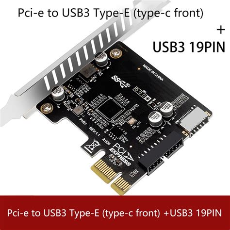 Pci Express Card Pcie To Usb3 Type E Front Type C Grandado