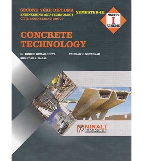 Nirali Concrete Technology Msbte Second Year Diploma Sem 3 Civil Engineering V K Sonarkar