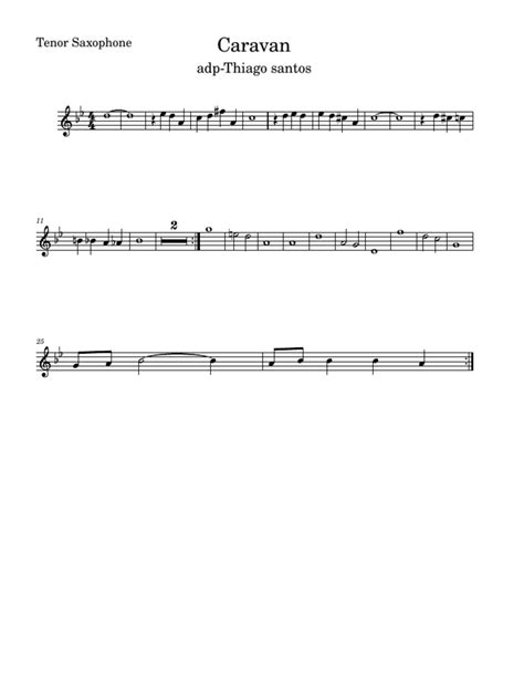 Caravan Tenor Sax Sheet Music Pdf