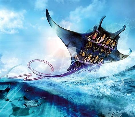 Concept Artwork For Manta Coaster Sea World Florida By Bolliger And