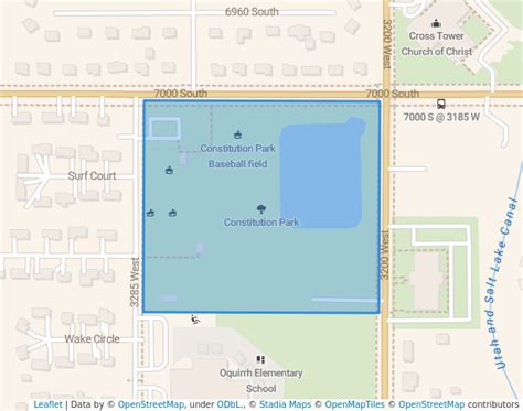 Constitution Park In West Jordan Map And Routes
