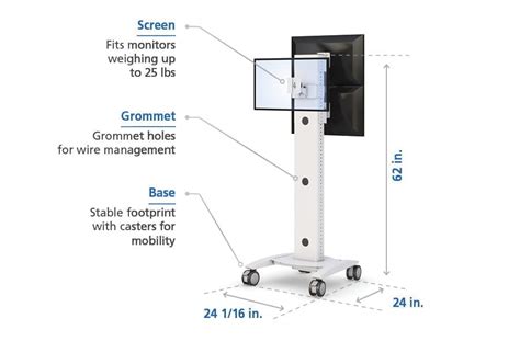 Ergonomic Mobile Computer Cart Afc Industries