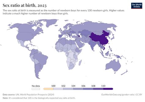 World Bank 2011 Data Show The Global Sex Ratio At Birth Is Now 1 07 Or
