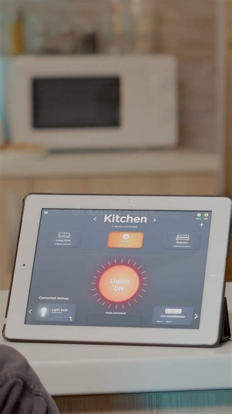 Young Man Controlling Light Using Smart Home Application Stock Image Image Of Ambiance