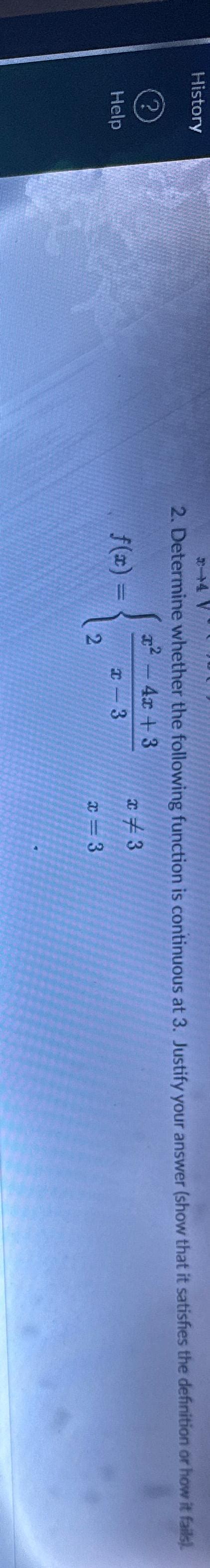 solved history2 ﻿determine whether the following function