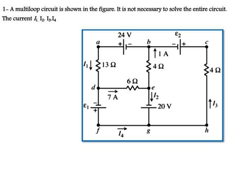 Solved 1 A Multiloop Circuit Is Shown In The Figure It Is Chegg Com