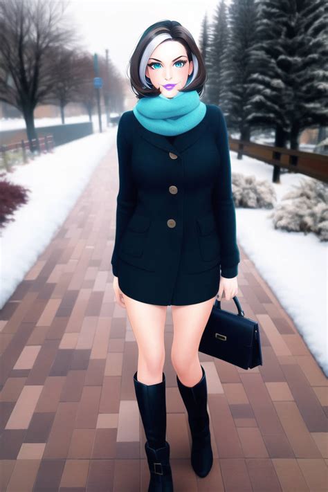 Dark Brown Hair With White Streak Turquoise Eye By Varm209 On Deviantart