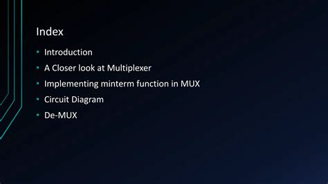 Multiplexer Circuit In Digital Systemelectronicslogic Ppt