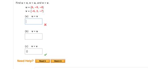 Solved Find Uv Vu And Vv U 6 9 8 V 6 3 7 A Chegg Com