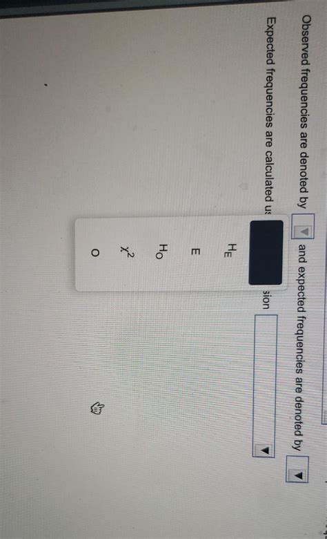 Solved The Observed Frequency Is And The Expected Frequency Chegg