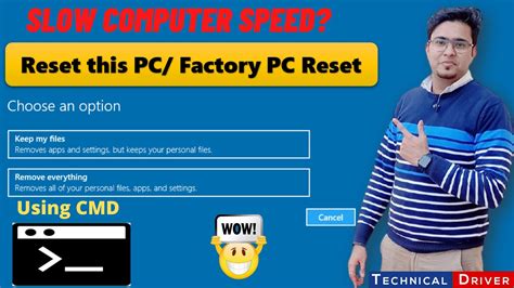 How To Factory Reset Or System Reset Windows 10 Using Command Prompt