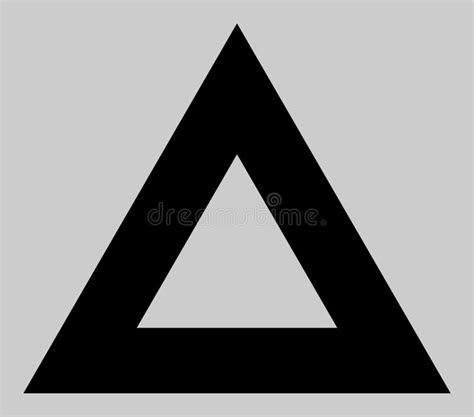 Vector Empty Triangle Icon Illustration Stock Vector Illustration Of Triangle Border