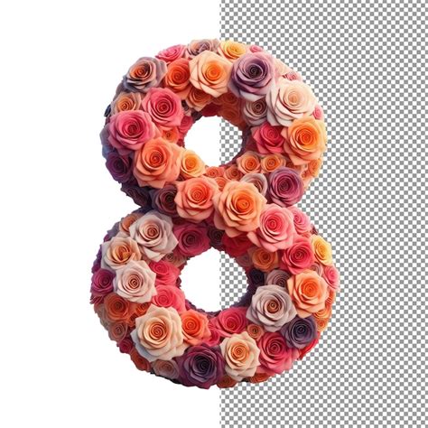 Цифра 8 цветы Изображения скачать бесплатно на Freepik