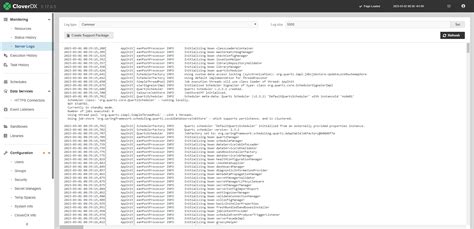 Server Logs In Server Console Cloverdx 720 Documentation