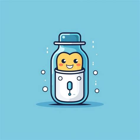 Premium Ai Image Medication Vial Mascot For A Company Logo Generative Ai