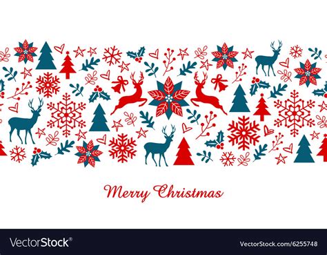 Christmas Banner Seamless Pattern Royalty Free Vector Image