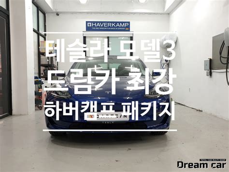대전 파란색의 테슬라 모델3 하버캠프 신차패키지 네이버 블로그