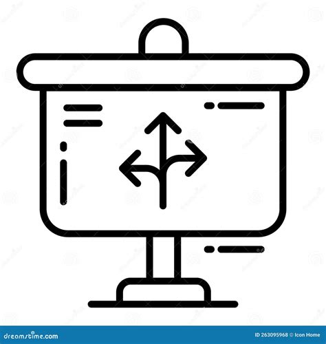 Signboard Direction Icon Related Map Location And Navigation Line Icon Traffic And Travel
