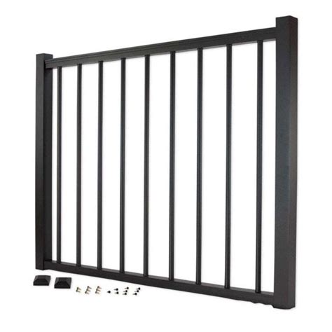 Trex Gate Kit Aluminum Adj 36 Gate Kit With Round Balusters Black