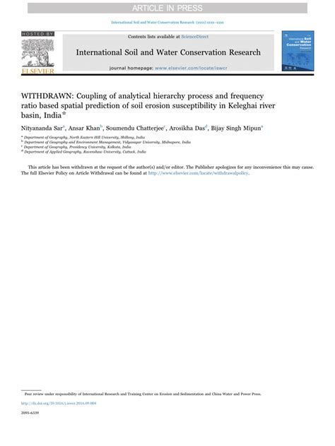 Pdf Coupling Of Analytical Hierarchy Process And Frequency Ratio Based Spatial Prediction Of
