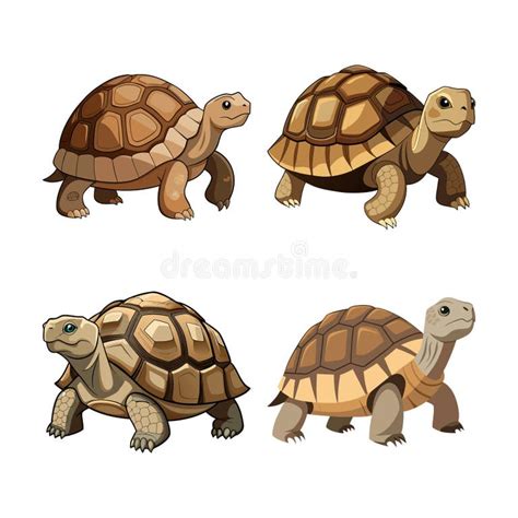 Stunning Gopher Tortoise In Its Habitat Stock Vector Illustration Of Hand Realistic 367157094
