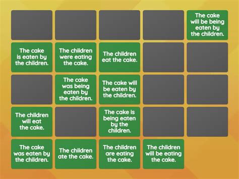 Passive Voice Matching Pairs