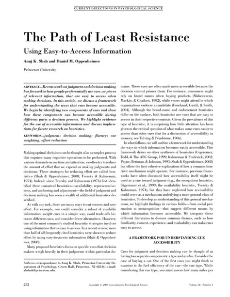 2009 The Path Of Least Resistance