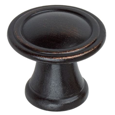 Gliderite 1 In Dia Oil Rubbed Bronze Round Deco Cabinet Knobs 10 Pack