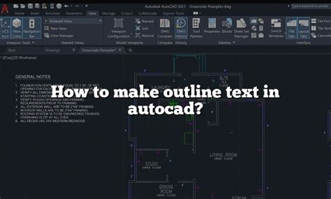 How To Make Outline Text In Autocad