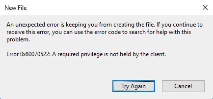 Unable To Create Anything But New Folders In C Windows Forums