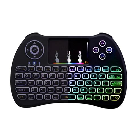 Buy Portable Mini Wireless Keyboard H9 2 4ghz Air Mouse With Rgb Backlit Remote
